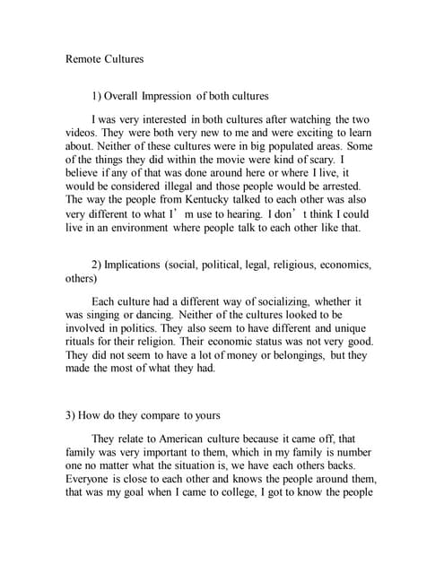 Remote cultures | PDF