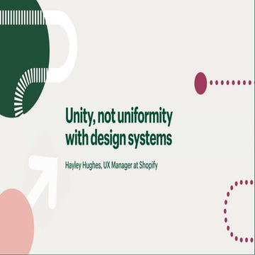 Unity, not uniformity with design systems | PDF