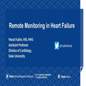 Remote monitoring in heart failure 2020 V1 | PPTX