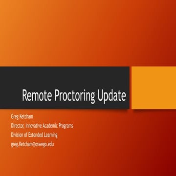 Remote proctoring update | PPT