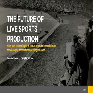The Future of Live Sports Production | PDF