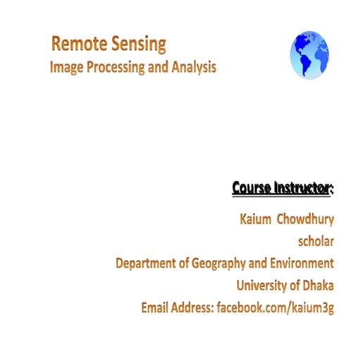 Concept of Remote sensing | PPTX