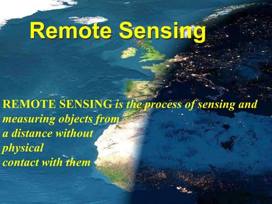 passive and active remote sensing systems, characteristics and ...