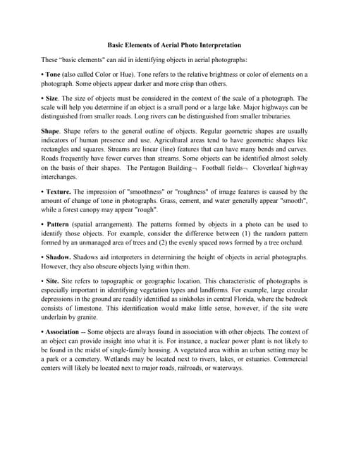 Visual Image Interpretation in Remote Sensing | PPTX