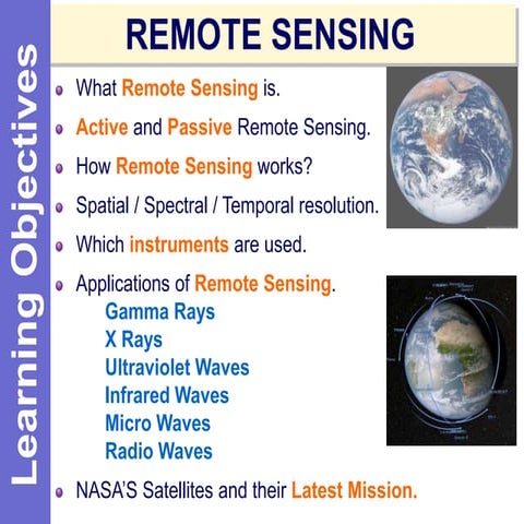 Basics of remote sensing, pk mani