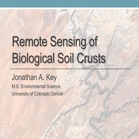 Remote sensing of biological soil crusts | PPTX