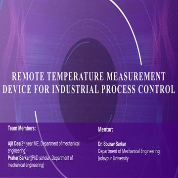 Remote temperature measurement device for industrial process control..pptx