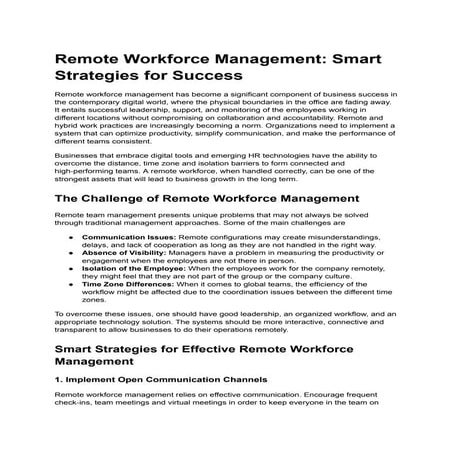 Remote Workforce Management_ Smart Strategies for Success..pdf