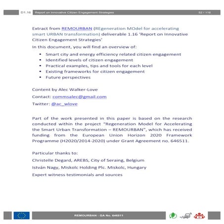 Citizen Engagement in Smart Cities | PDF | Civic affairs | Politics