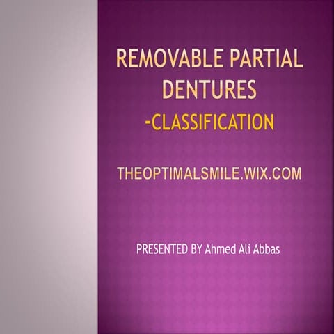 Removable partial denture | PPT