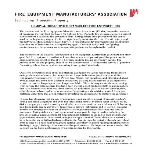 Removal from Service of Obsolete Fire Extinguishers | PDF
