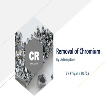 Removal of chromium by adsorption | PPTX