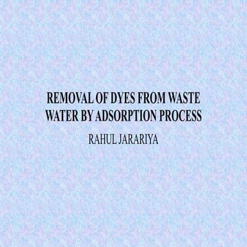 Removal of Reactive dyes from wastewater by Adsorption process.pptx