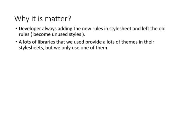 Removed Unused Css Ppt
