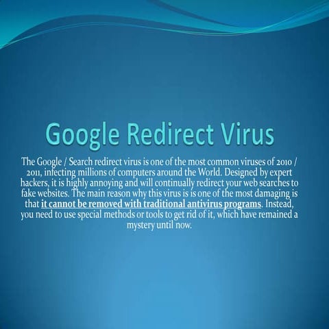 Fix google redirect virus