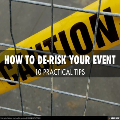 Removing Risk From Your Event | PDF