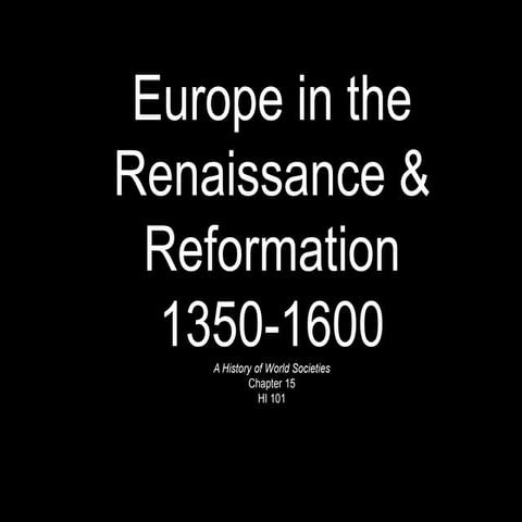 Renaissance and reformation | PPTX