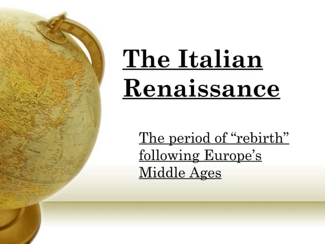 Renaissance powerpoint | PPT