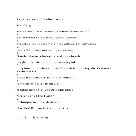 CSTU 101 Quiz 7 Protestant Reformation Homeworksimple.docx