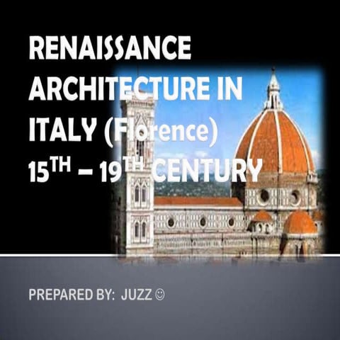 Renaissance architecture in italy | PPTX
