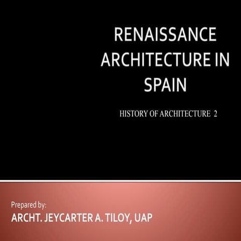 Renaissance architecture in spain | PPTX