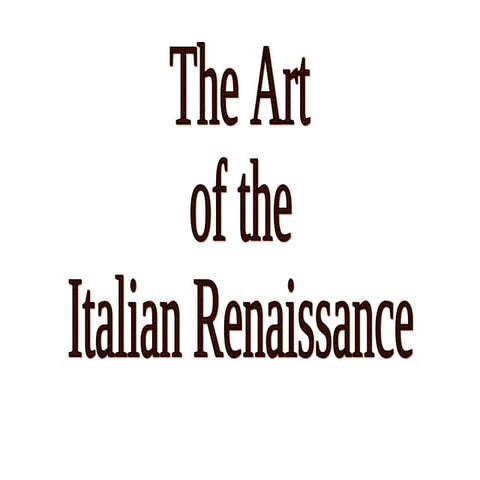 Artists during the renaissance | PPTX