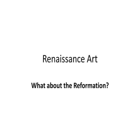 Renaissance art reformation | PPT