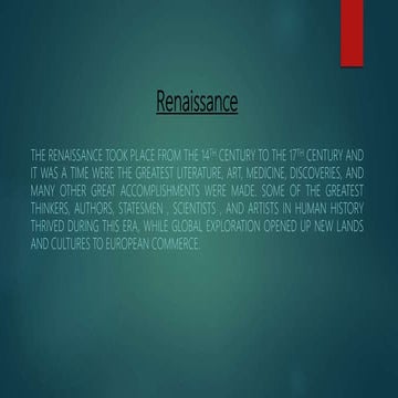 Renaissance | PPTX