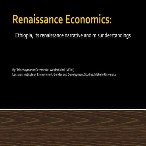 Renaissance economics | PPTX