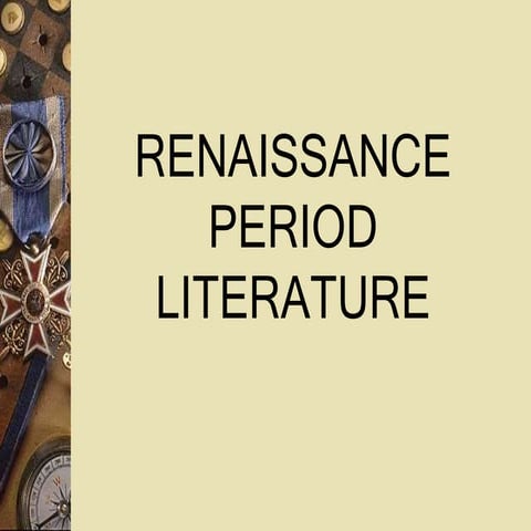 Renaissance English Literature Lesson in Third Quarter | PPT