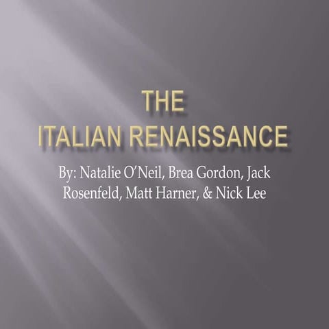 Renaissance italy2 | PPTX
