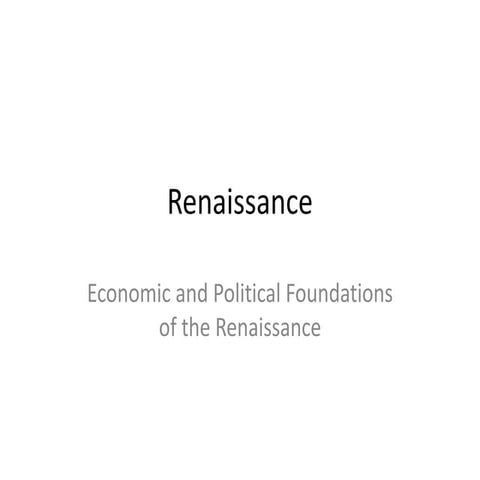 Renaissance Notes | PPTX