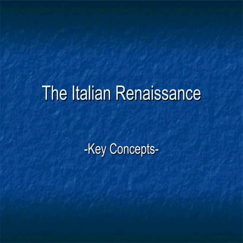Renaissance overview | PPT