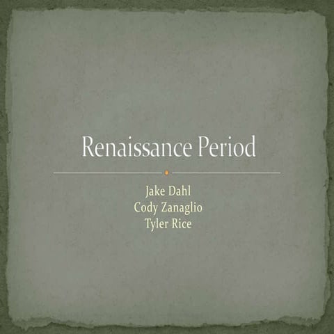 Renaissance period | PPT