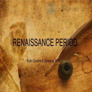 Renaissance Background Powerpoint Introduction To Renaissance Theatre