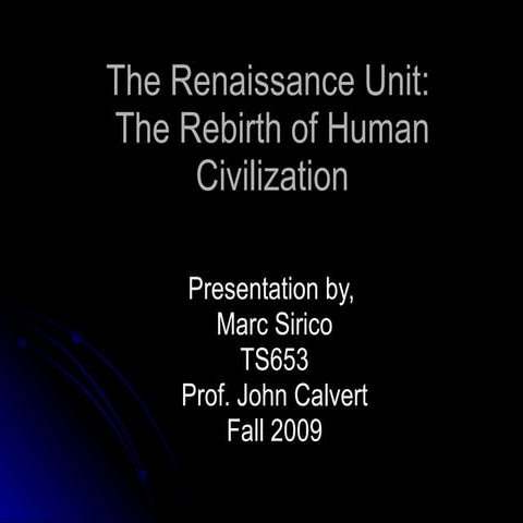 Renaissance Presentation | PPT