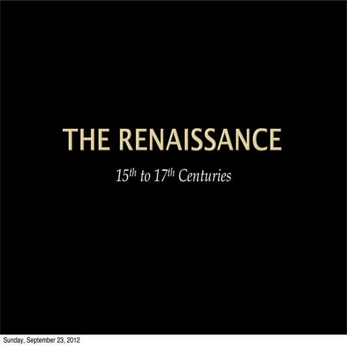 Renaissance presentation | PPT