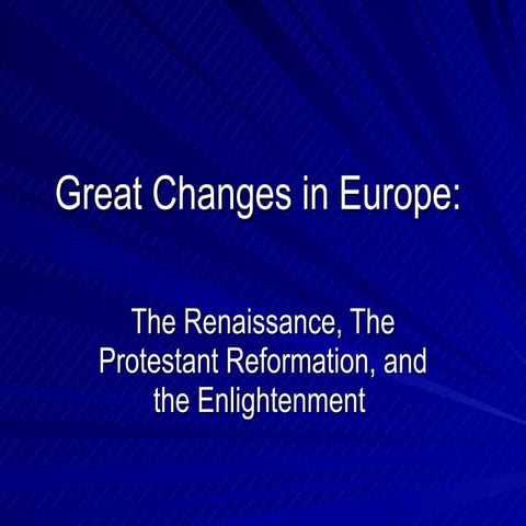 Renaissance, reformation, early exploration, and enlightenment | PPT