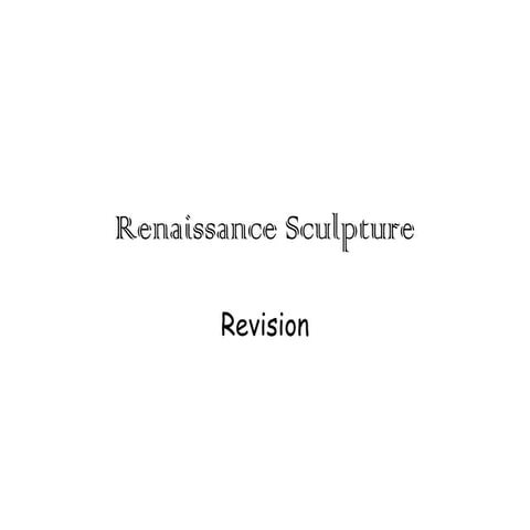 Renaissance sculpture | PPT