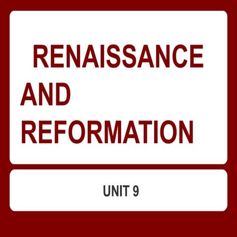 Renaissance unit 9 | PPT