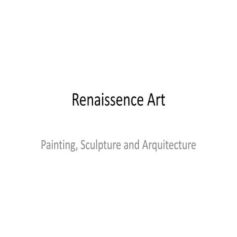 Renaissence art. | PPT
