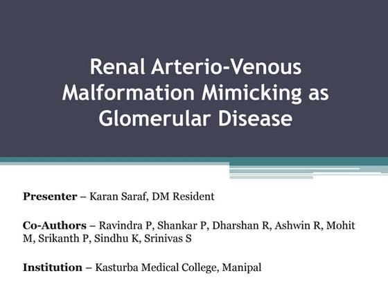 Transdermal Nitroglycerin Role In AVF Maturation | PPT