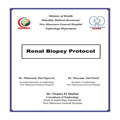 Renal biopsy protocol | PDF