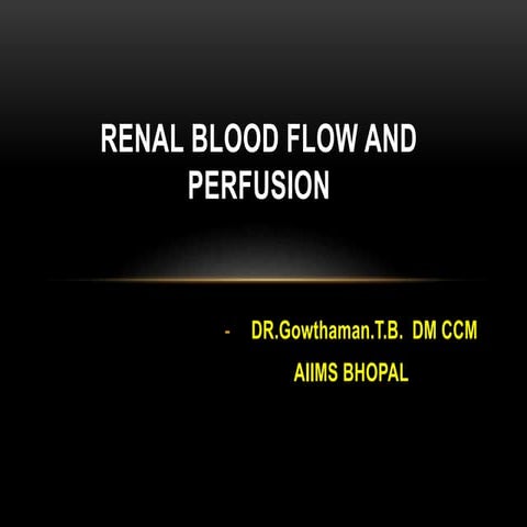Renal blood flow and perfusion | PPT