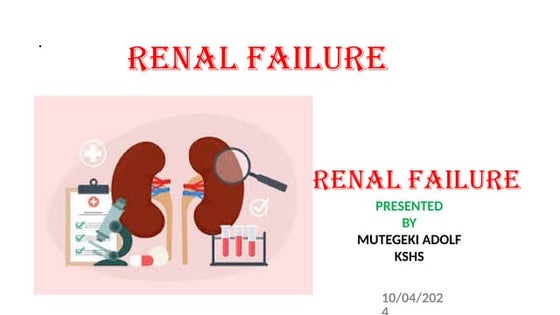 Acute and chronic renal failure | PPTX | Lung and Respiratory Health | Diseases and Conditions