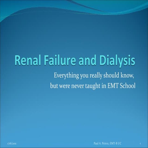 Renal failure and dialysis | PPT