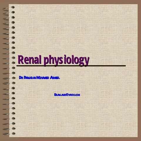 Renal physiology | PPT