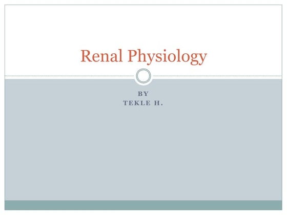 Physiology of Urine Formation | PPTX