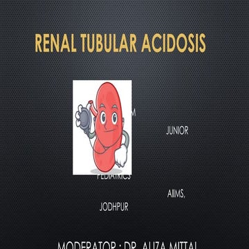 RENAL TUBULAR ACIDOSIS- RTA types and features | PPT