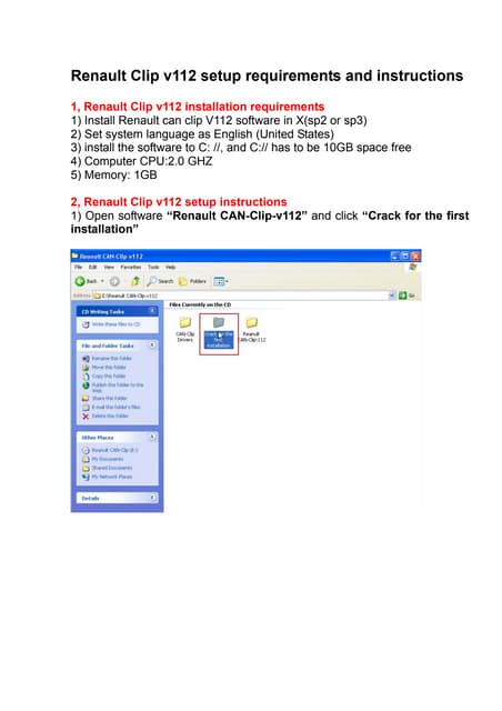 Renault can clip v145 installation instructions | DOCX | Operating ...